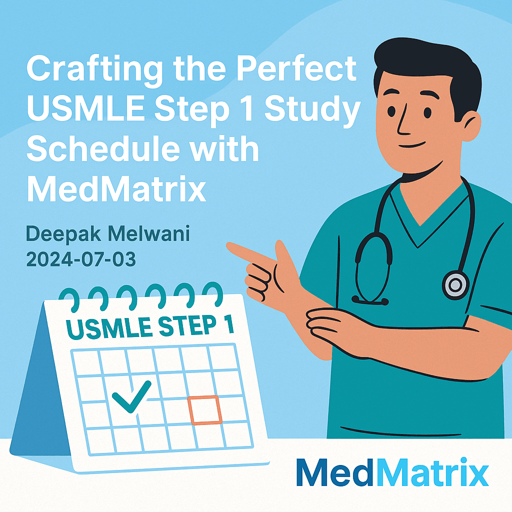 Crafting the Perfect USMLE Step 1 Study Schedule with MedMatrix | MedMatrix